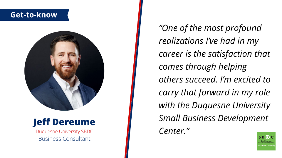 Meet Jeff Dereume | Duquesne SBDC